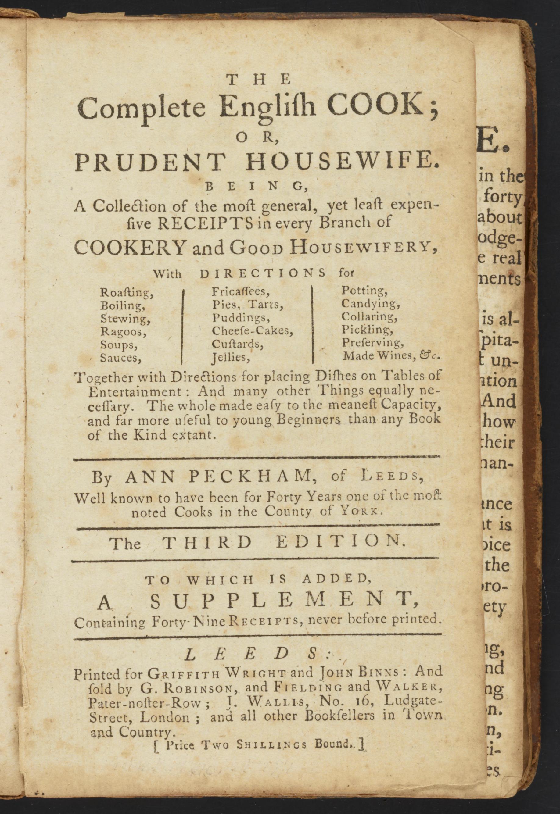 By the People The complete English cook : or, Prudent housewife. Being ...