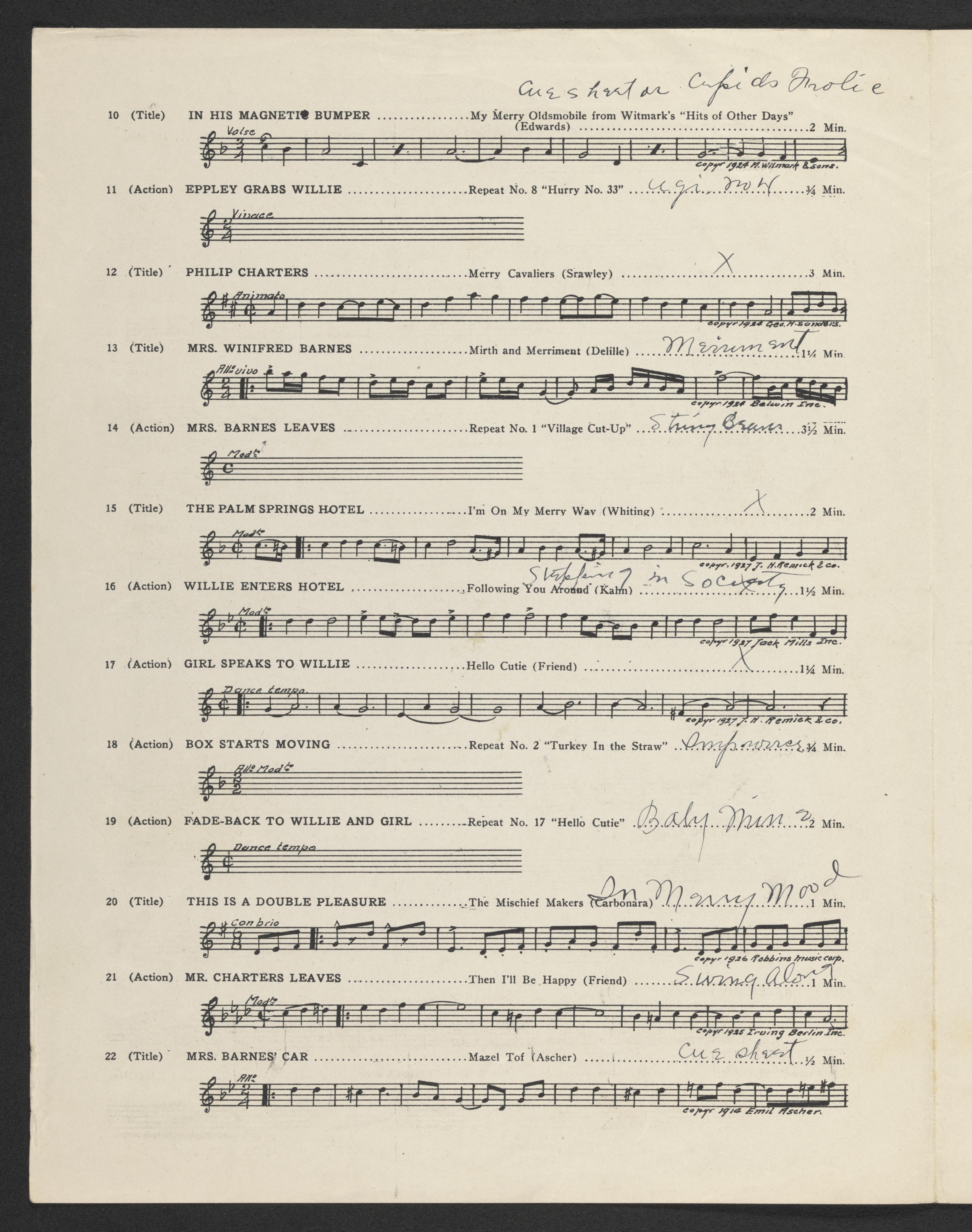 By the People 2022561846-2 (Silent Film Music Cue Sheets: Films A - C)