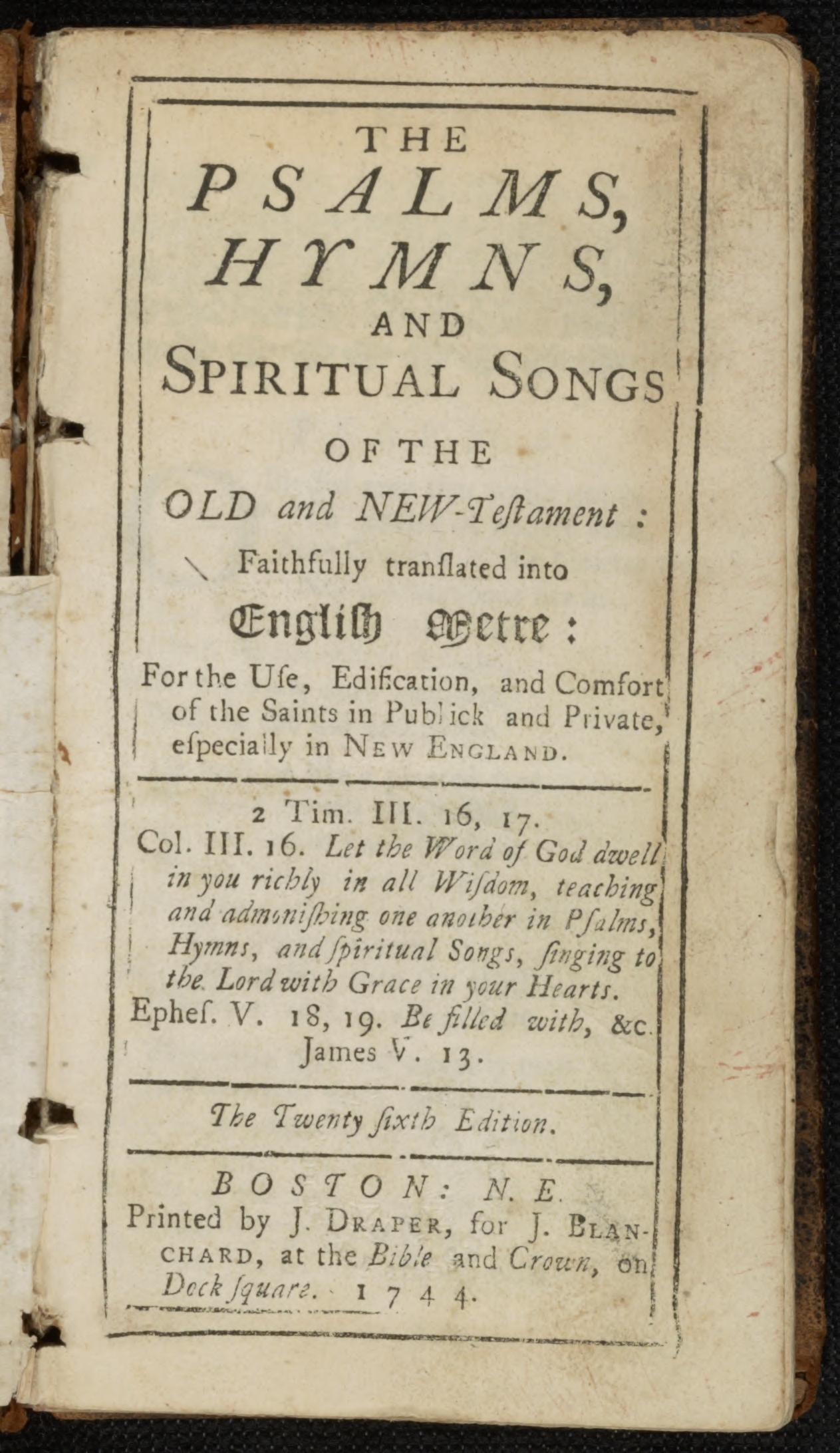 By the People The Psalms, hymns, (North American Print Culture in a ...