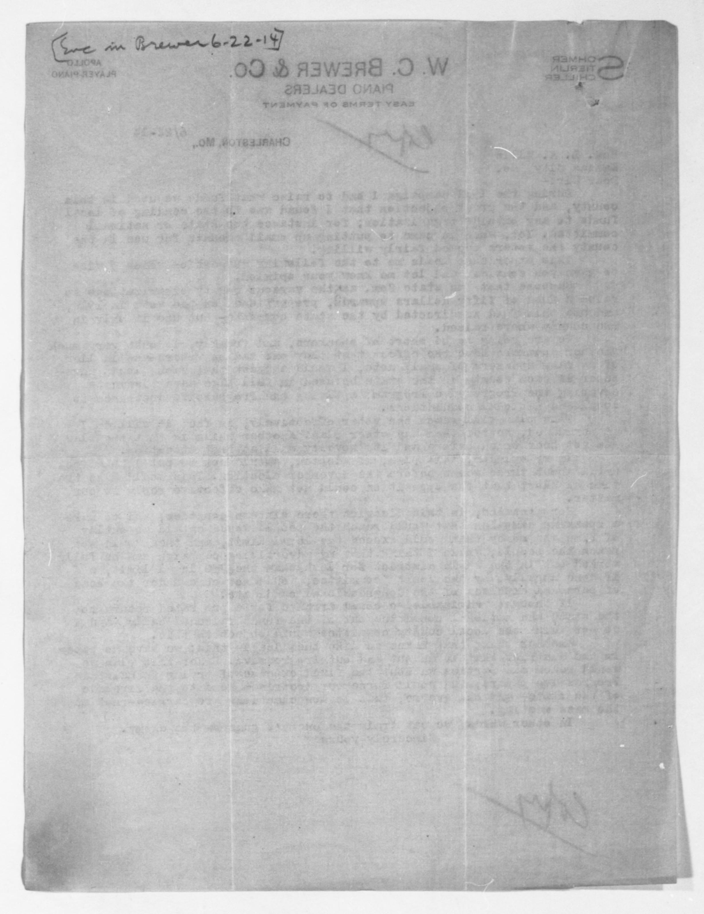 By the People Theodore Roosevelt Papers: Series 1: Letters and Related ...