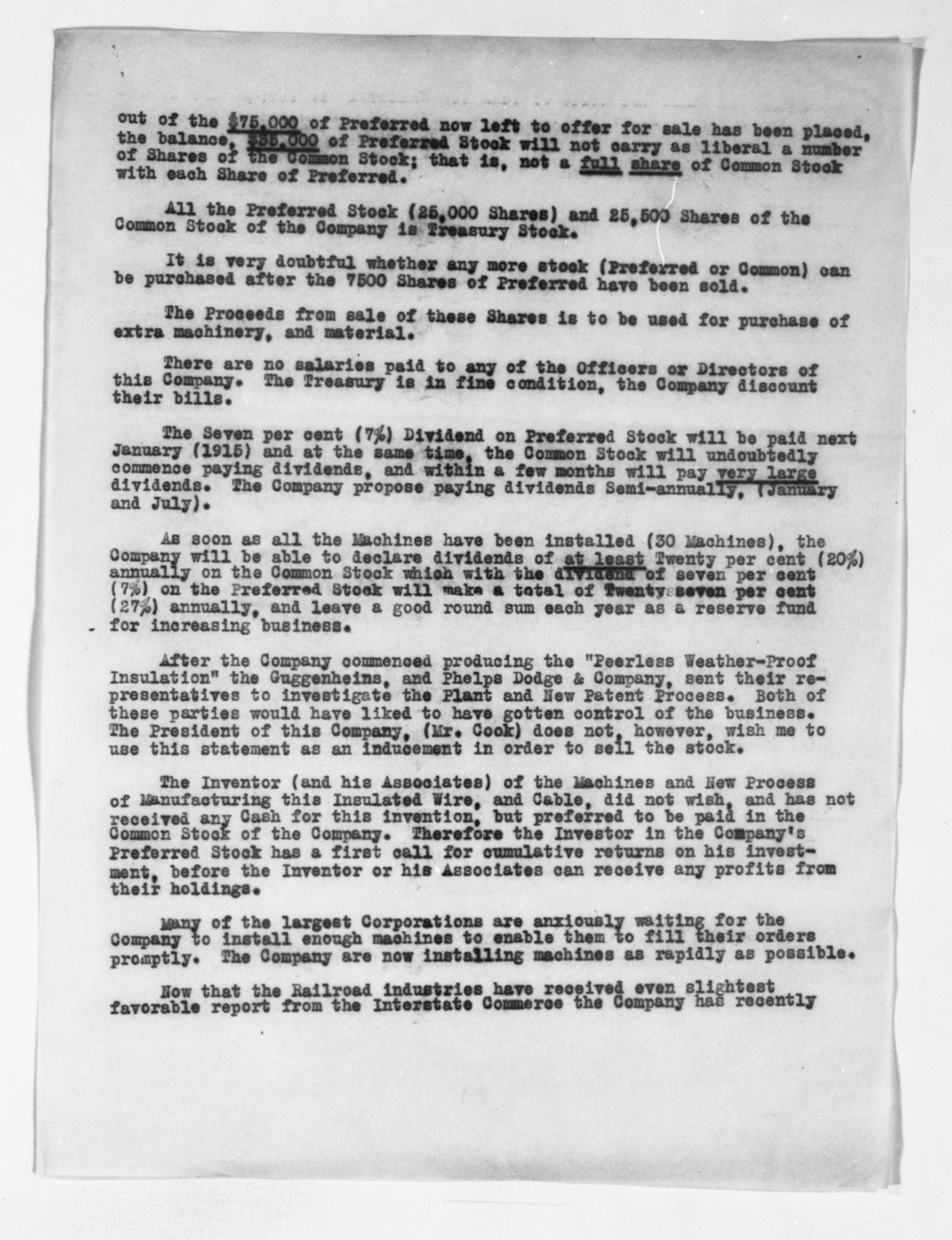 By the People Theodore Roosevelt Papers: Series 1: Letters and Related ...