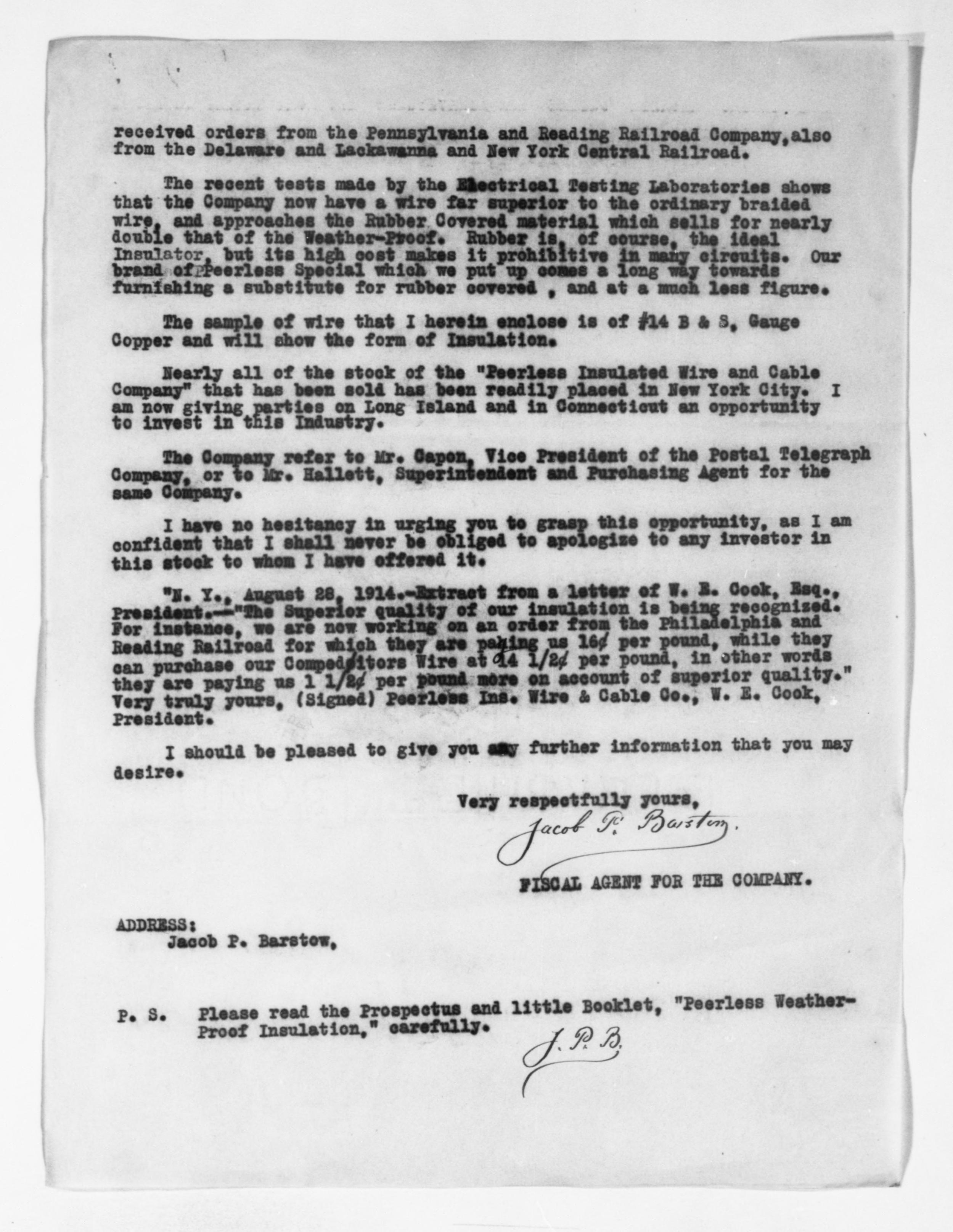 By the People Theodore Roosevelt Papers: Series 1: Letters and Related ...