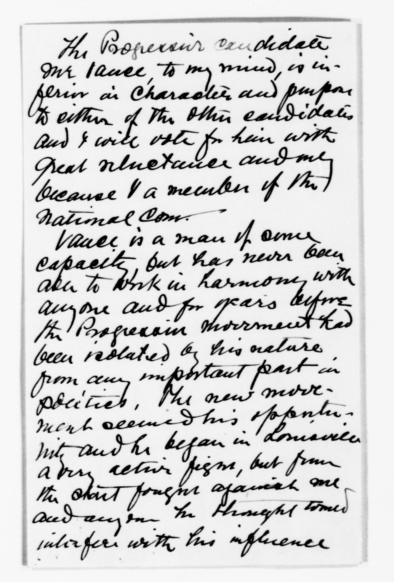 By the People Theodore Roosevelt Papers: Series 1: Letters and Related ...