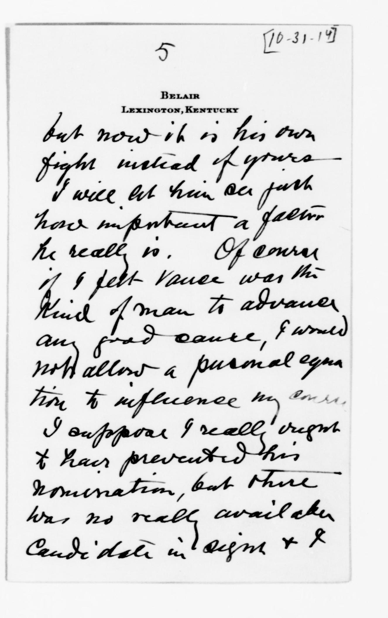 By the People Theodore Roosevelt Papers: Series 1: Letters and Related ...