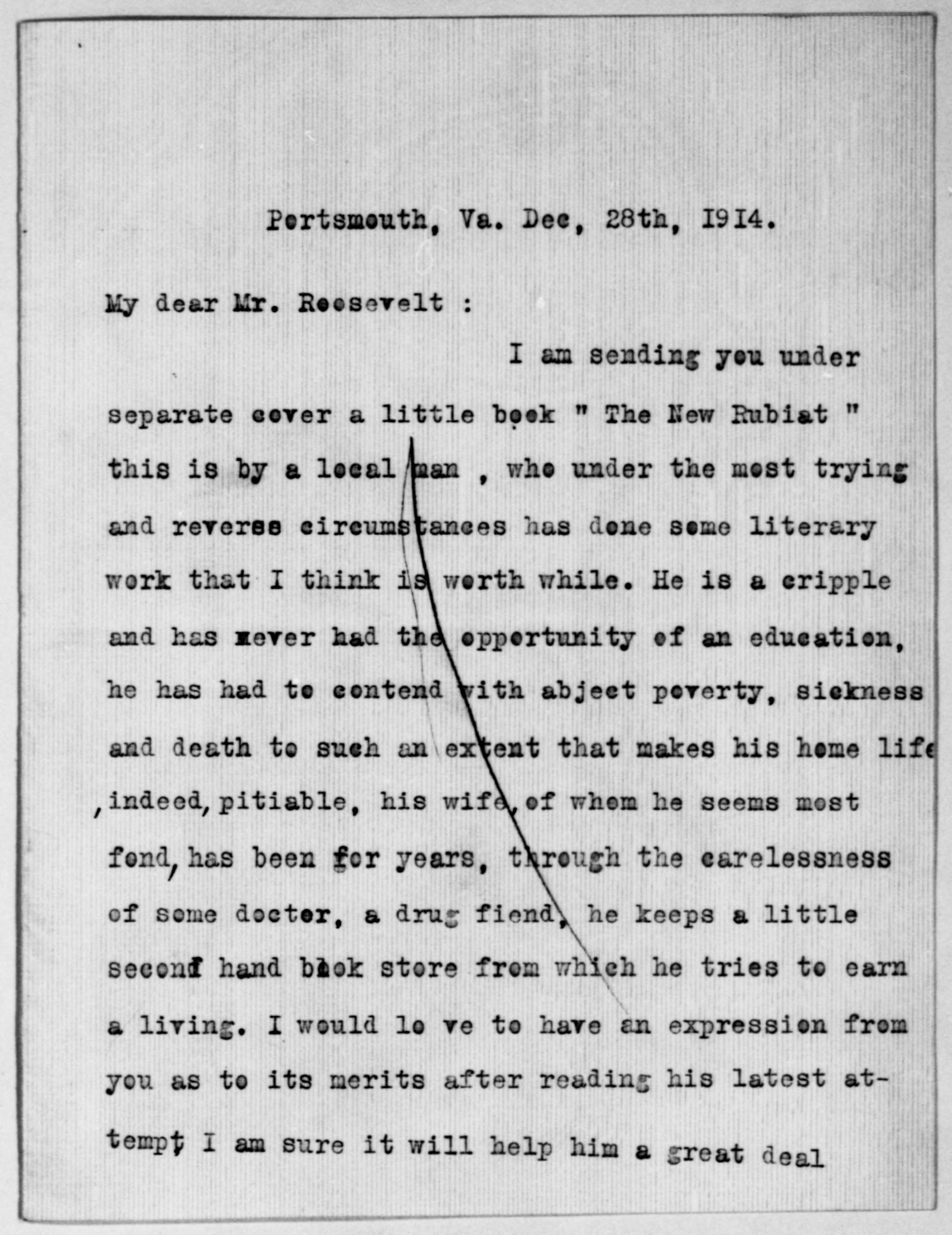 By the People Theodore Roosevelt Papers: Series 1: Letters and Related ...
