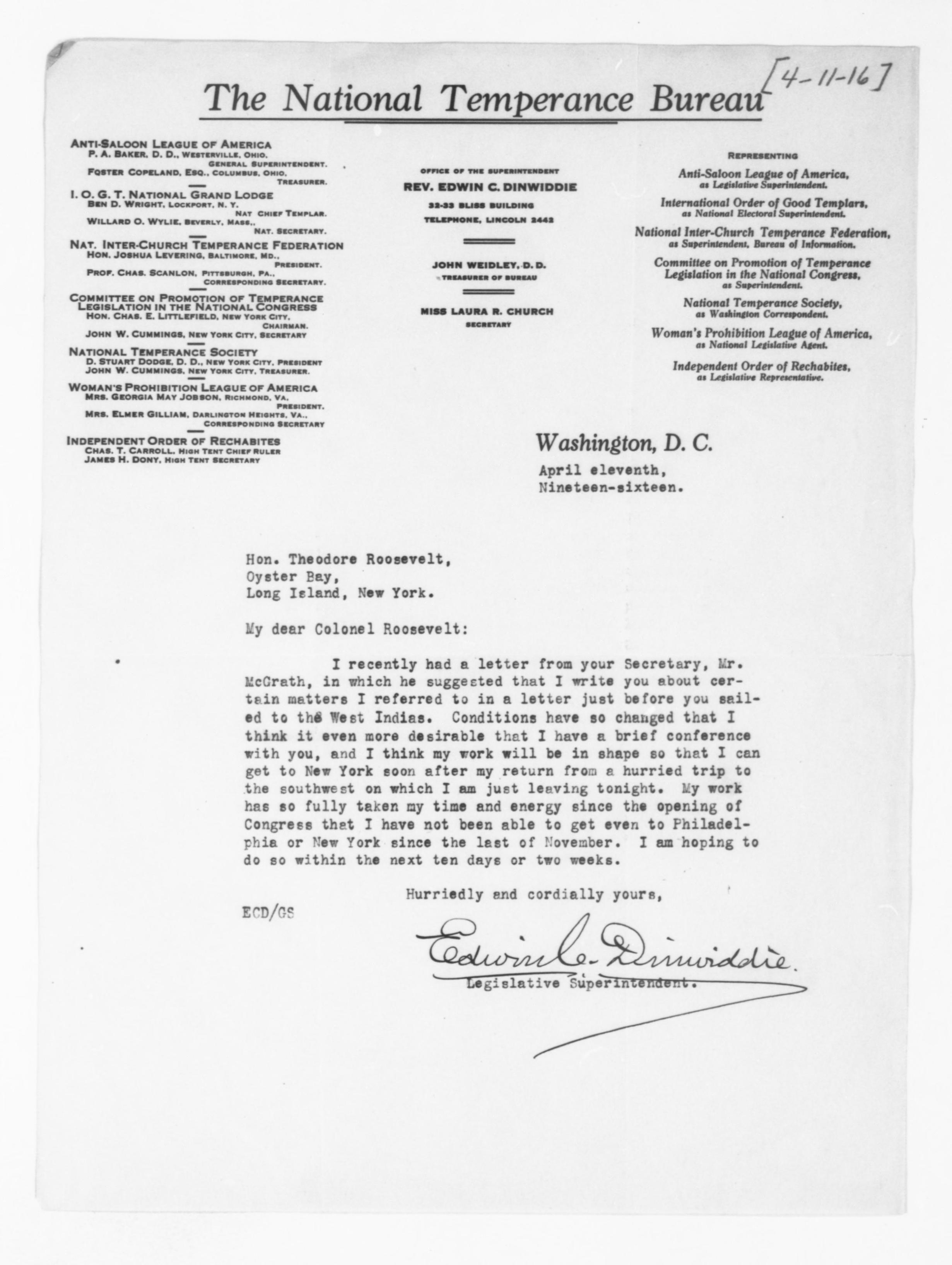 By the People Theodore Roosevelt Papers: Series 1: Letters and Related ...